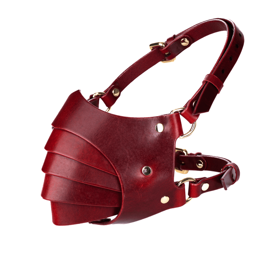 Buy Red Mask SEGMENTED | Premium Leather Headwear by restrict – Restrict
